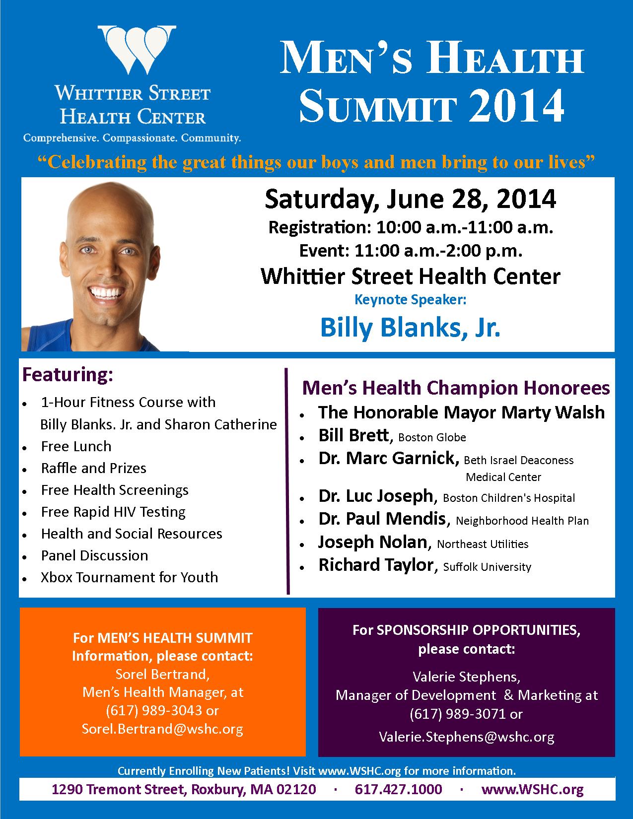 2014 Men's Health Summit- Flyer - Whittier Street Health Center ...
